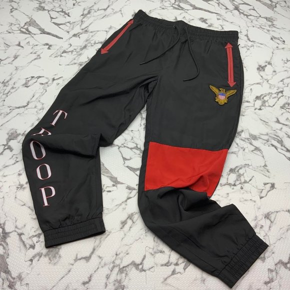 TROOP | Pants | Mens Troop Black Red Windbreaker Tracksuit | Poshmark